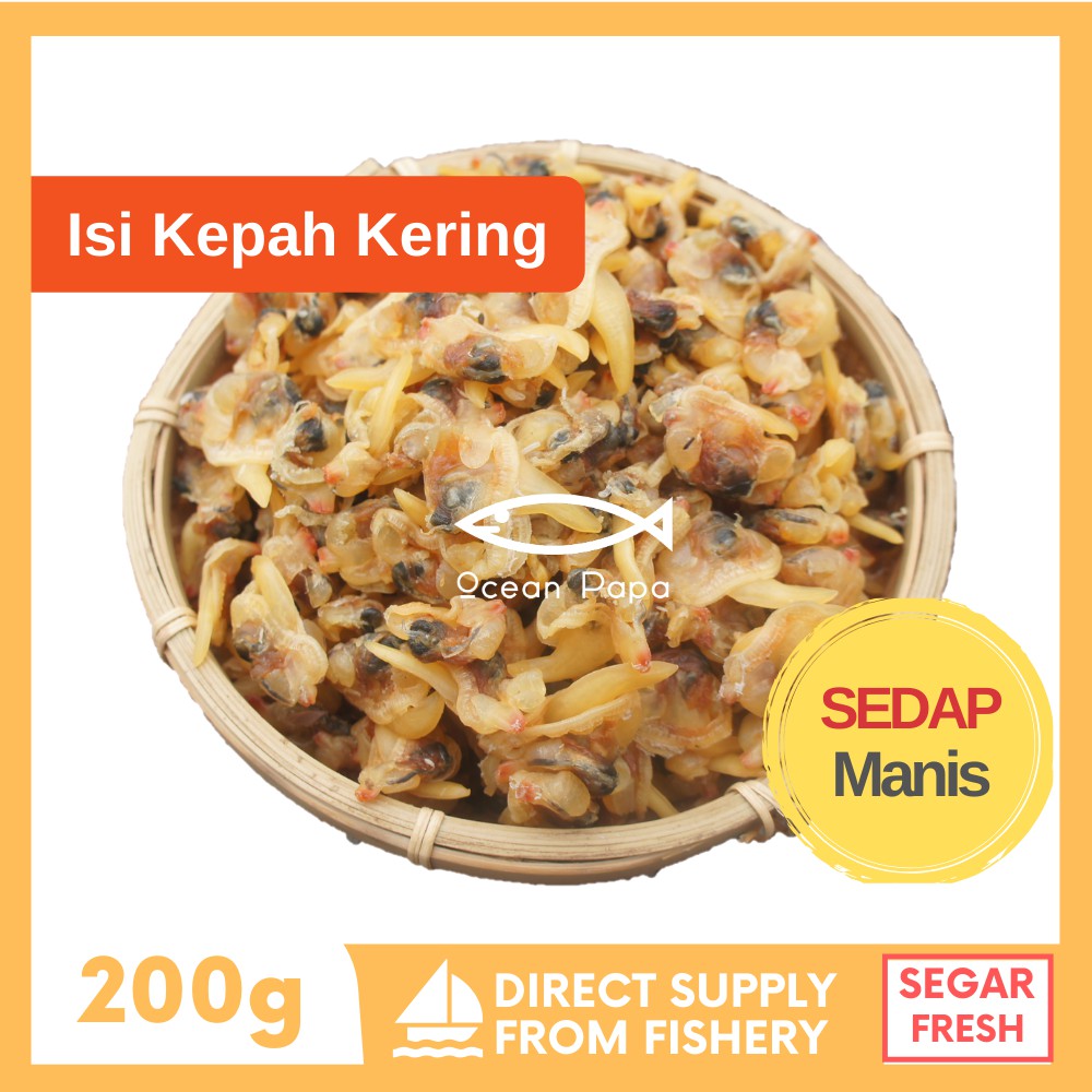 Isi Kepah Kering Gred A Saiz M (200g) / Ocean Papa Dried Clams